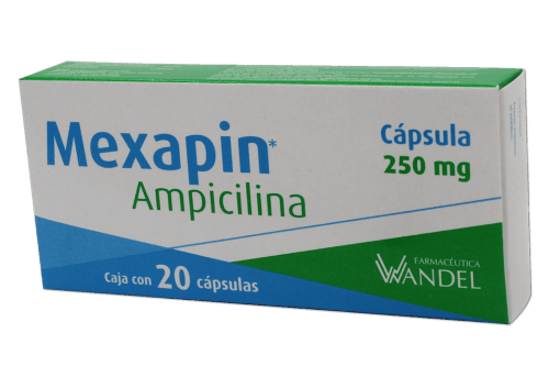 Mexapin Ampicilina Capsulas 250 Mg. Caja C/20 – Marcran