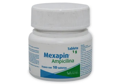 Mexapin Ampicilina Frasco Tableta 1.0 Gr C/10 – Marcran